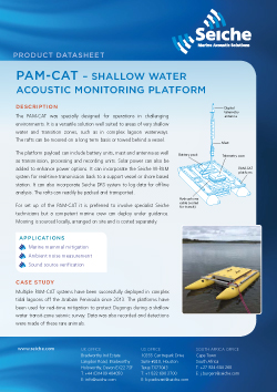 Seiche Marine Mitigation Technology | PAM - CAT Raft Vessel System