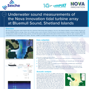 Underwater sound measurements - Nova Innovation - Seiche